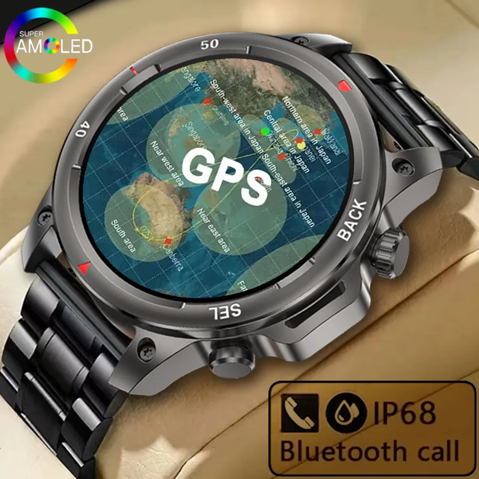 New-GPS-Sports-Compass-Smartwatch-Men-Women-NFC-Fitness-Tracker-IP68 ...