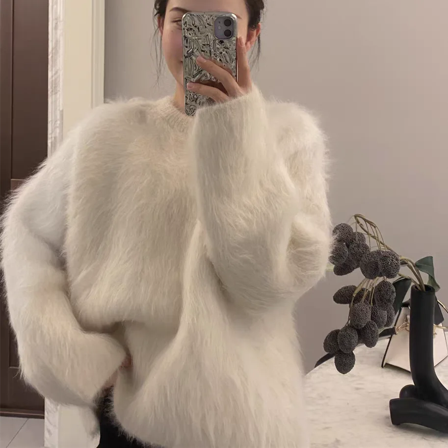 Su-ter-de-Mohair-suave-de-gran-tama-o-para-mujer-su-ter-de-moda ...