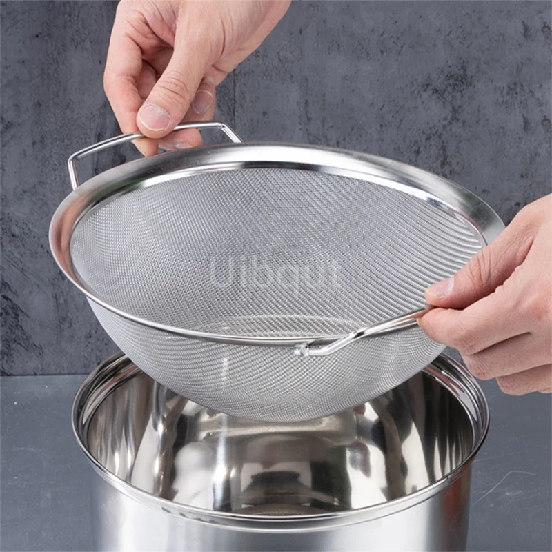 Stainless Steel Fine Mesh Strainer Basket with Double Handles Large ...