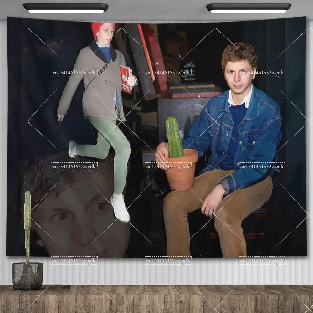 Michael-Cera-y-tapiz-de-mujer-para-colgar-en-la-pared-tapiz-de-Cactus ...