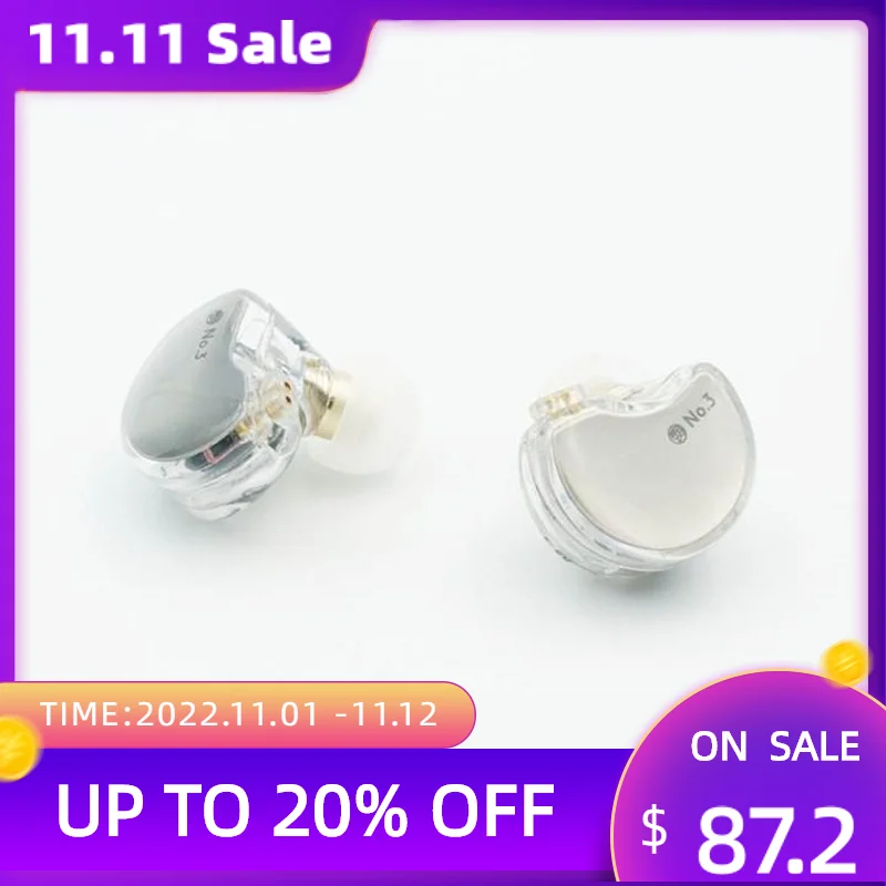TFZ No.3/No.3 Ti Dynamic Driver 2pin 0.78mm Transparent HiFi Detachable In ear Earphone IEMs ...