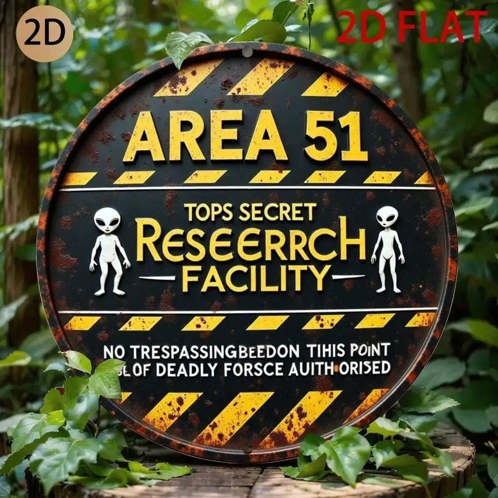 Alien No Trespassing Vintage Metal Sign Retro Aluminum Wall Decor Sci ...