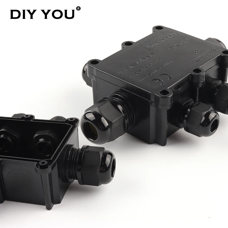 Caja de conexiones eléctricas a prueba de agua IP68 para exteriores, caja de conexiones de ...
