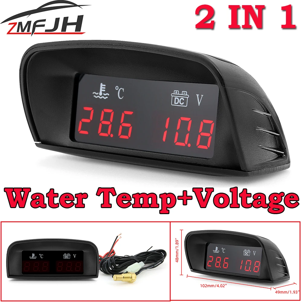 AD-Universal-Auto-Car-Water-Temperature-Voltage-Gauge-12V-24V-2-In-1 ...