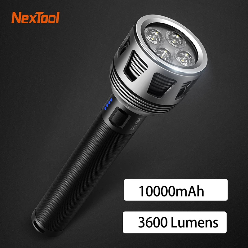 Nextool-Flashlight-3600lm-450m-IPX7-Waterproof-10000mAh-USB ...