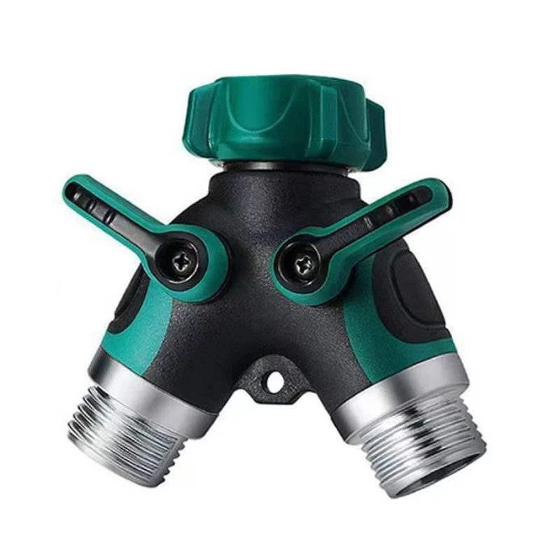 Garden-Watering-Two-Way-Hose-Splitters-Connector-3-4-Inch-Garden-Tap ...