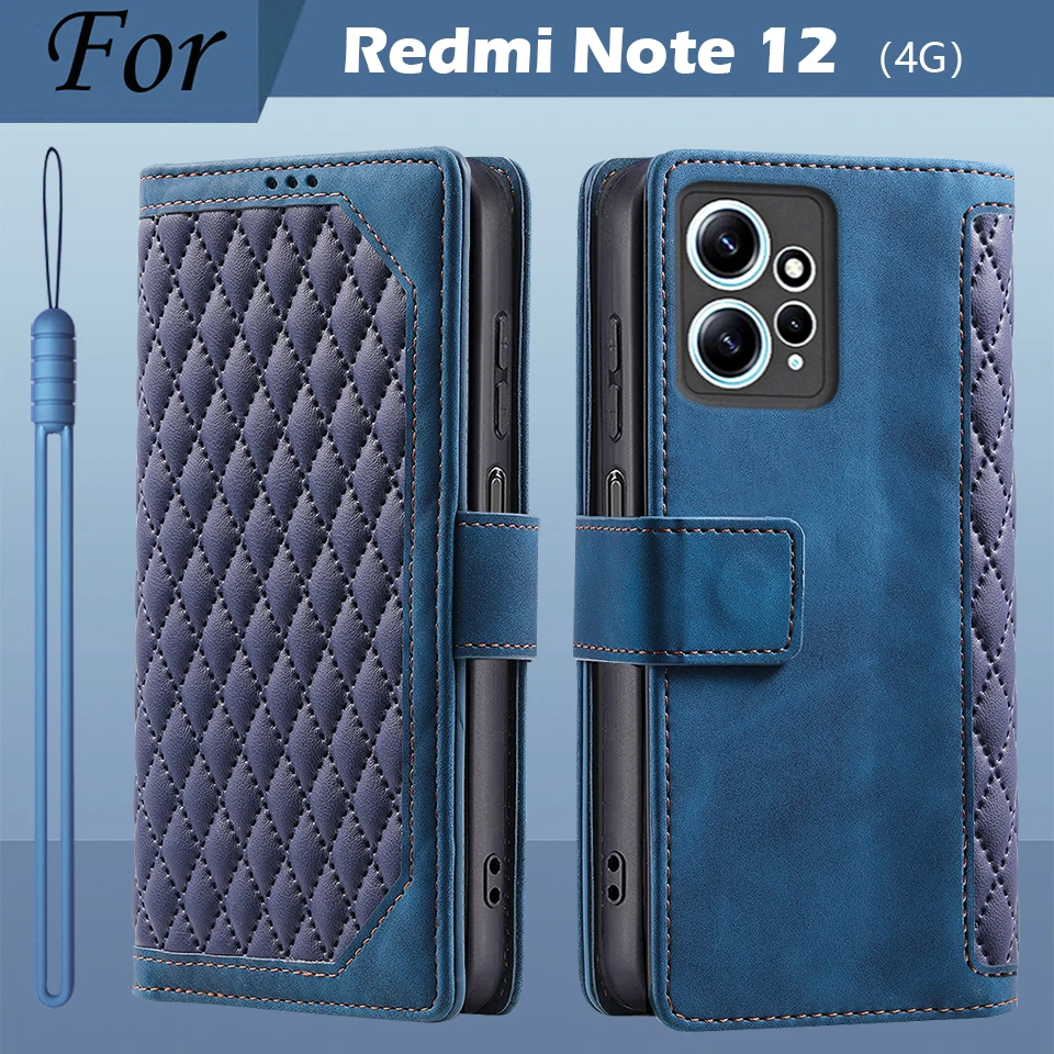 For-Xiaomi-Redmi-Note-12-4G-Case-Note12-4G-Wallet-Leather-Flip-Wallet ...