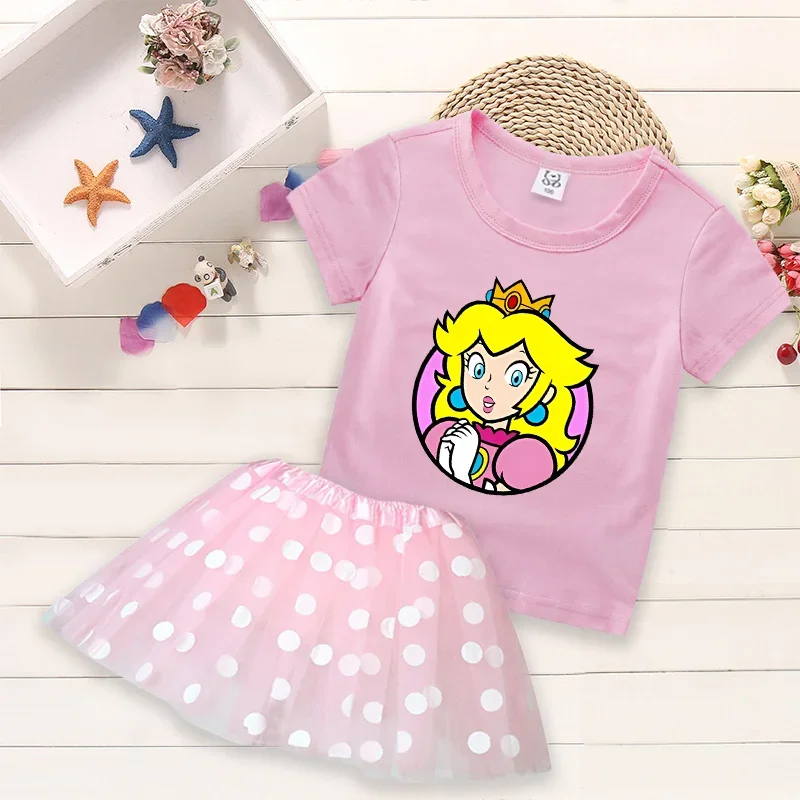 Camiseta-de-Super-Mario-para-ni-as-conjunto-de-falda-de-tut-para-ni-os ...