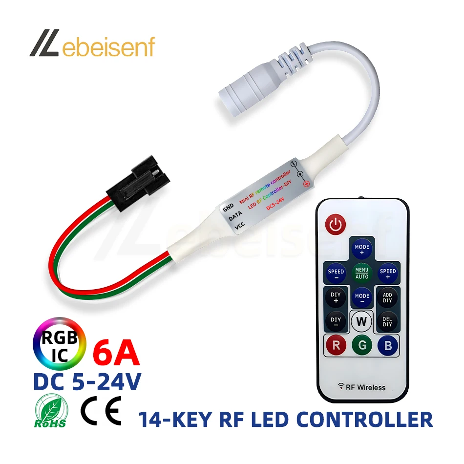 Mini-LED-Controller-DC-5V-12V-24V-6A-RGB-Pixel-Addressable-WS2811 ...