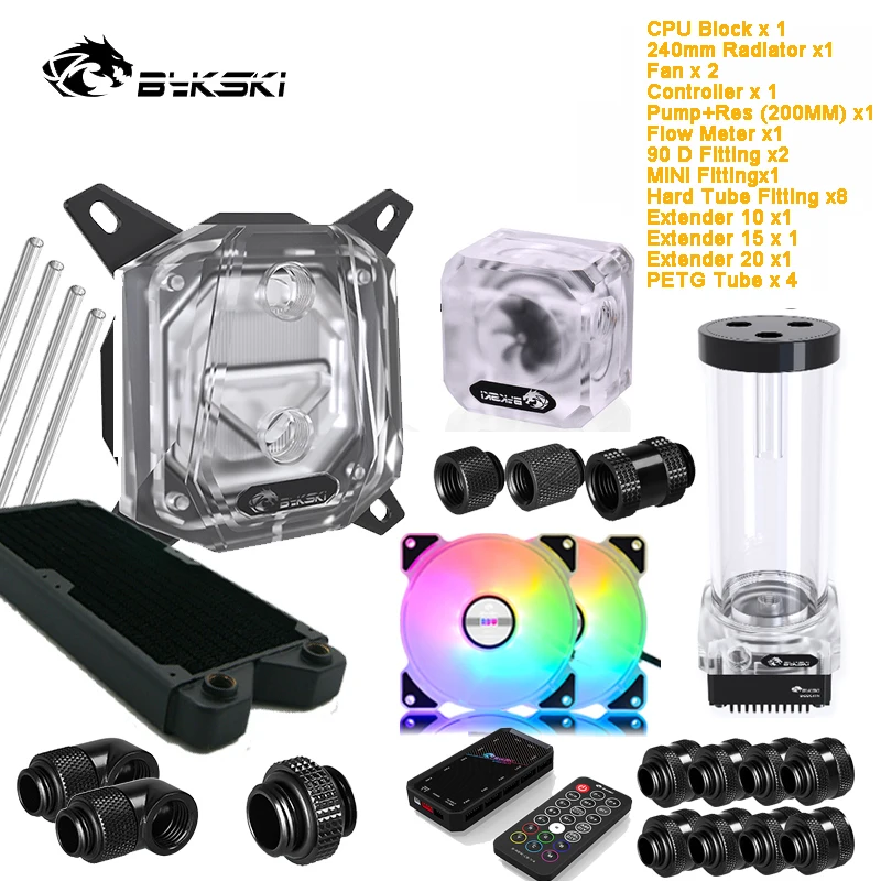 Bykski Diy Pc Split Hard Pipe Tube Water Cooling Kit For Intel Amd ...