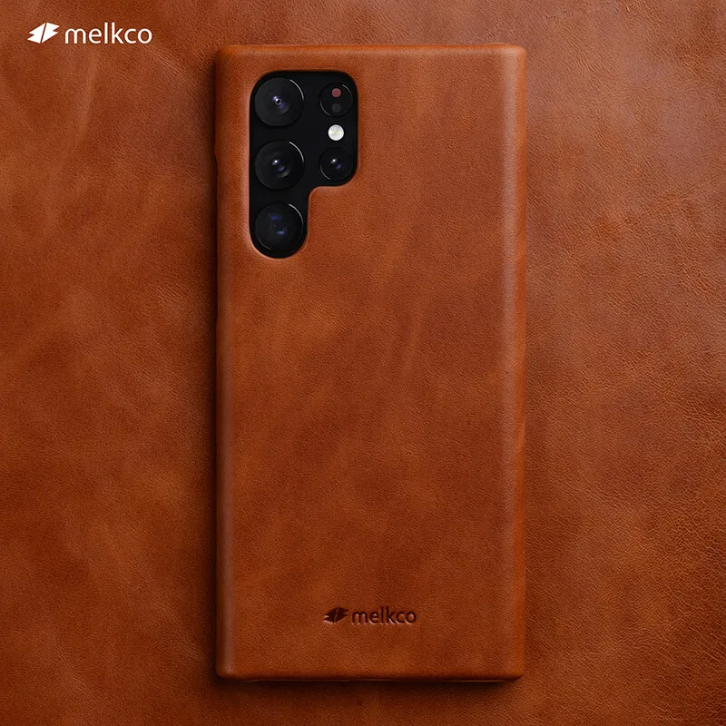 Melkco Capa De Couro De Cera De Óleo Genuíno Para Samsung Galaxy S23 ...