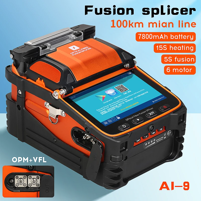 AI-9-FTTH-Fiber-Optic-Splicing-Machine-Optical-Fiber-Fusion-Splicer ...