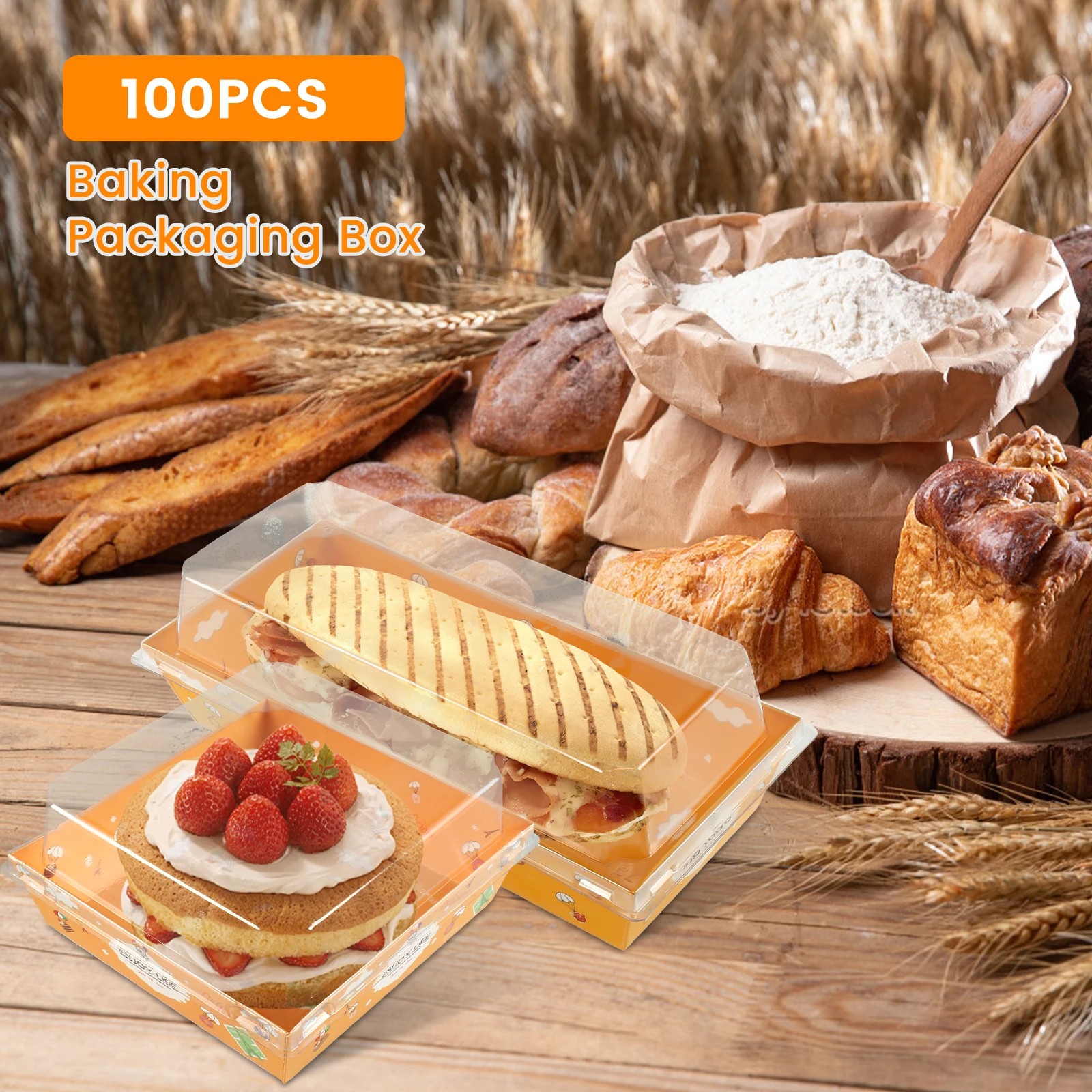 100Pcs-Charcuterie-Boxes-With-Clear-Lids-Oil-Proof-Kraft-Paper-Dessert ...