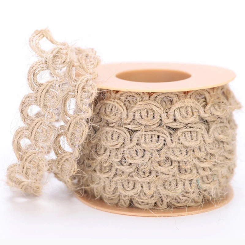 5M Natural Jute Ribbon Rope String Cords DIY Crafts Wedding Gift ...