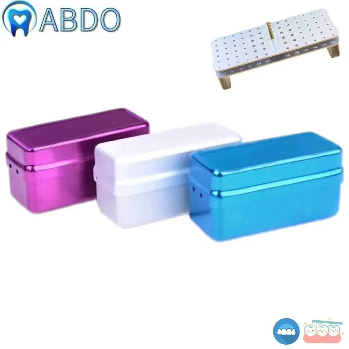 72-Hole-Dental-Disinfection-Box-Autoclave-Sterilizer-Case-Burs-Endo ...