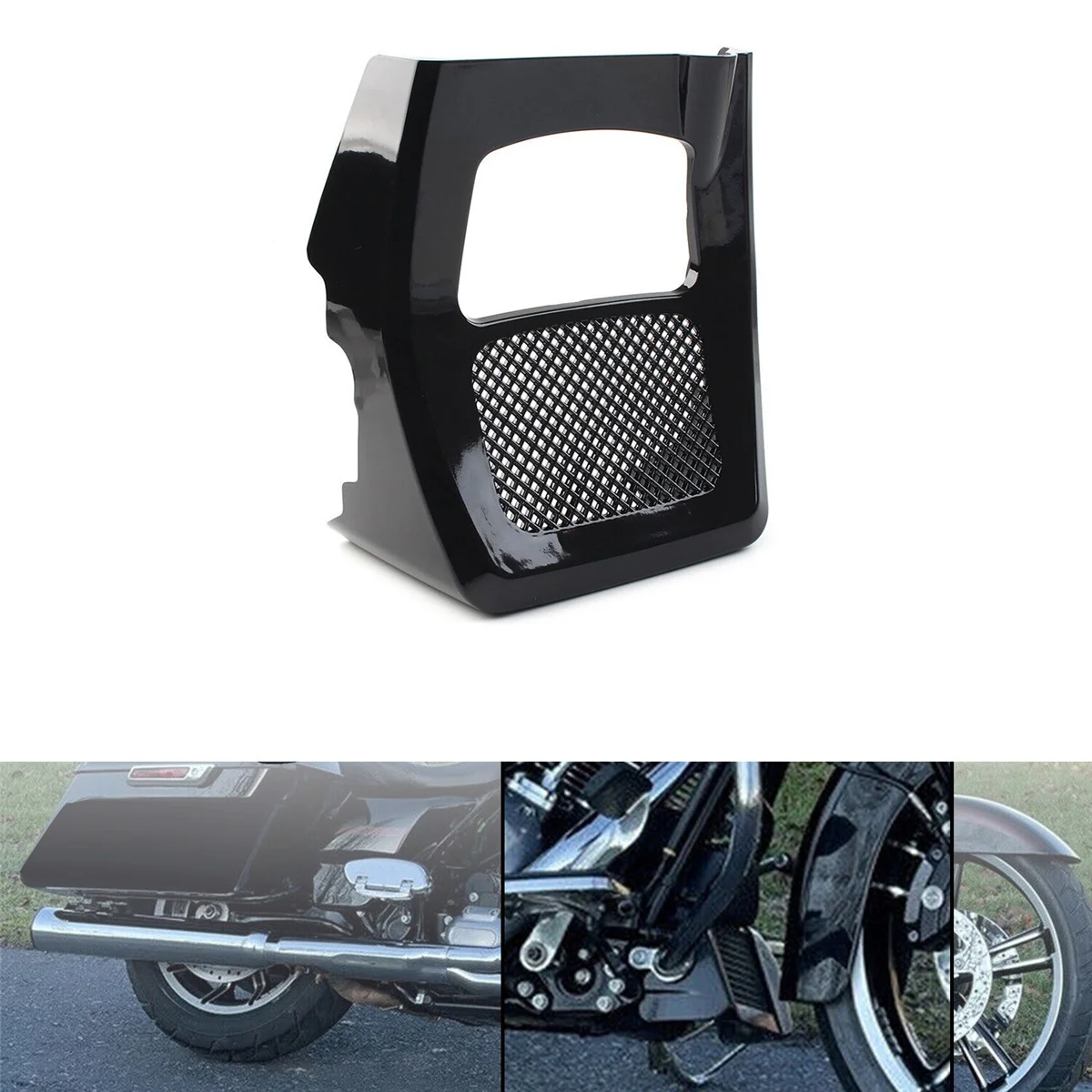 Motorcycles-Chin-Spoiler-Radiator-Cover-for-Harley-Electra-Road-King ...