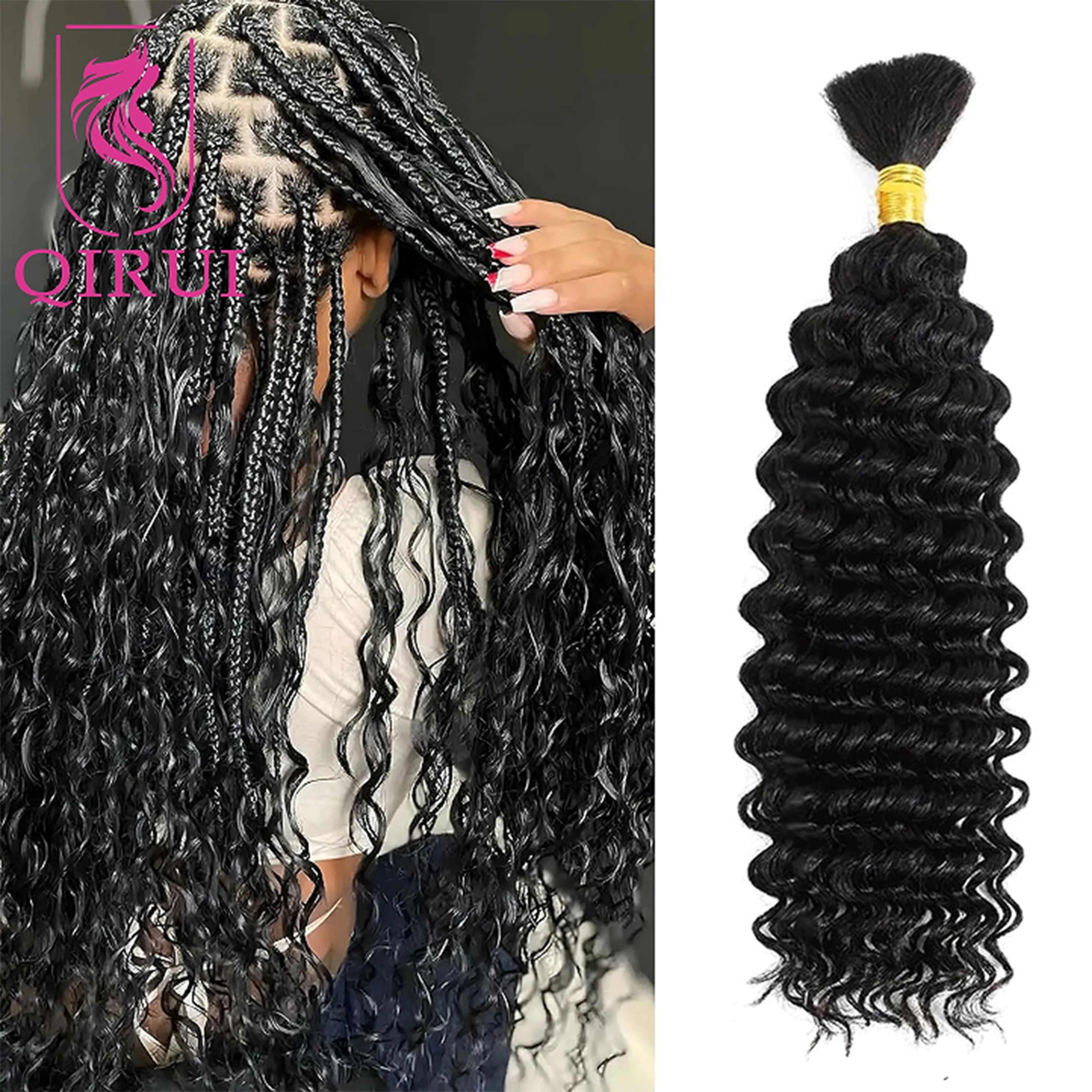 Bulk Human Hair Boho Braids Bundles No Weft Bulk Human Hair For ...