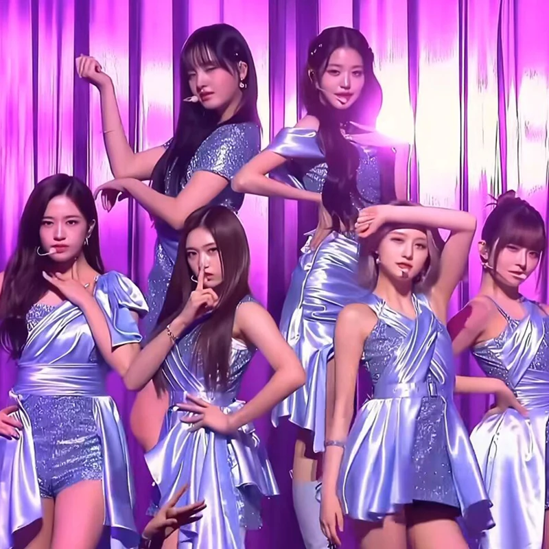 Frauen Gruppe Jazz Dance Kostüme Kpop Dance Outfit Hiphop Bühne Leistung Kostüme Nachtclub ...