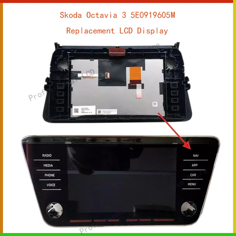 For-Skoda-Octavia-3-5E0919605M-5E0919605N-Original-8-Inch-Navigation ...