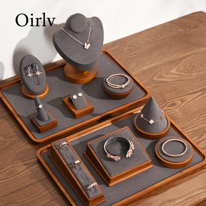 Oirlv-Solid-Wood-Jewelry-Tray-Bracelet-Ring-Display-Props-Sets-Jewelry ...