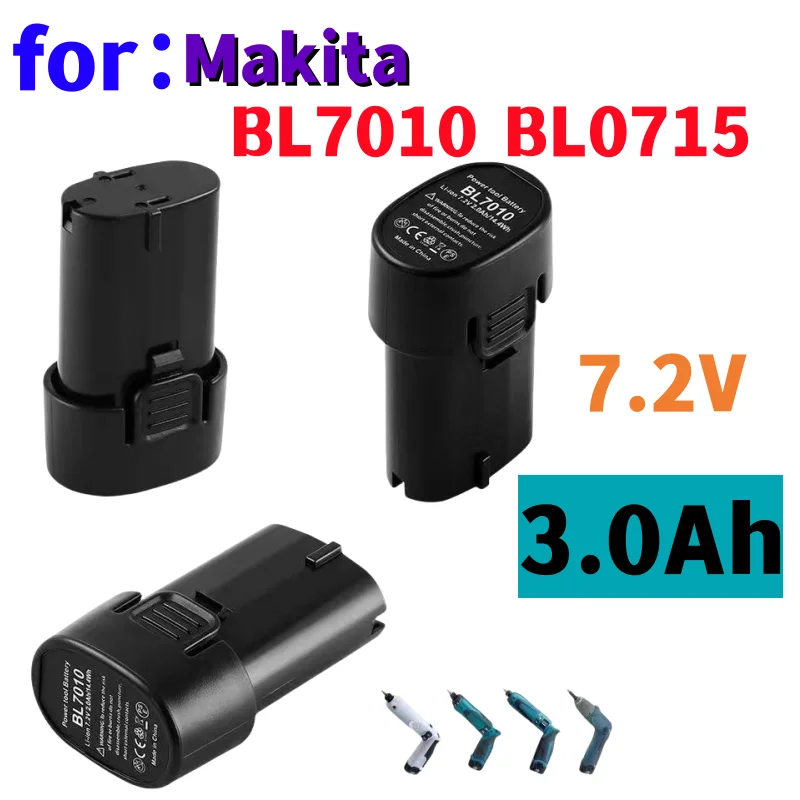 Applicable for Makita MAK7.2V 3.0Ah Universal New Rechargeable Lithium ...