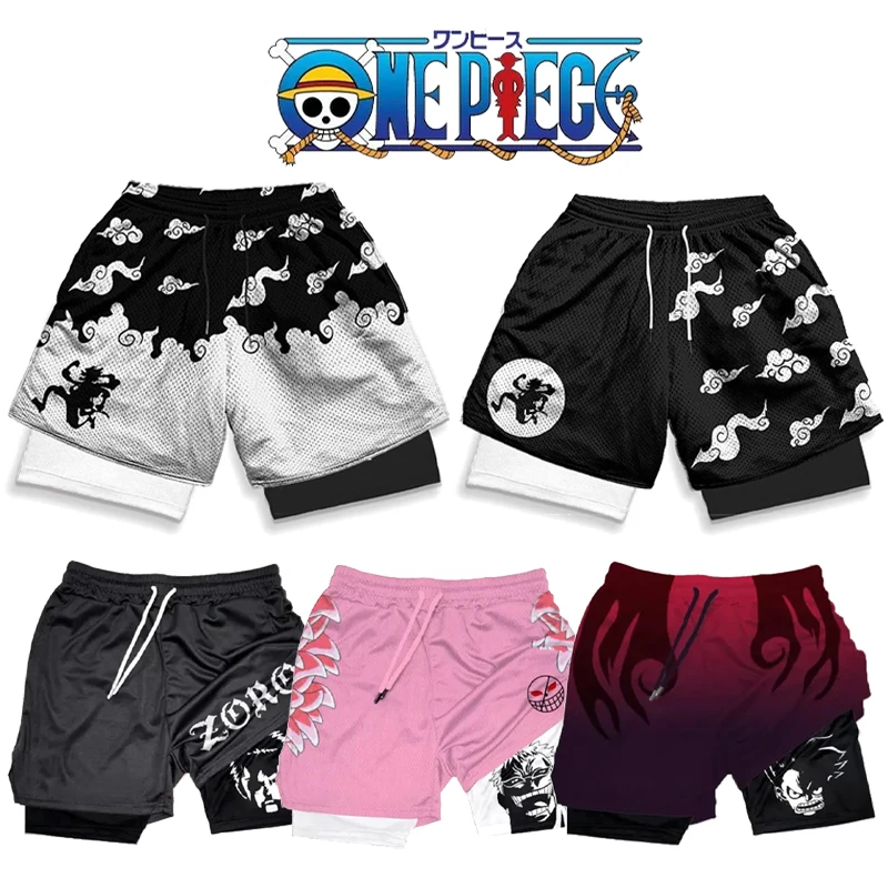ONE-PIECE-Luffy-Zoro-Running-Shorts-Anime-Men-2-in-1-GYM-Sport-Shorts ...