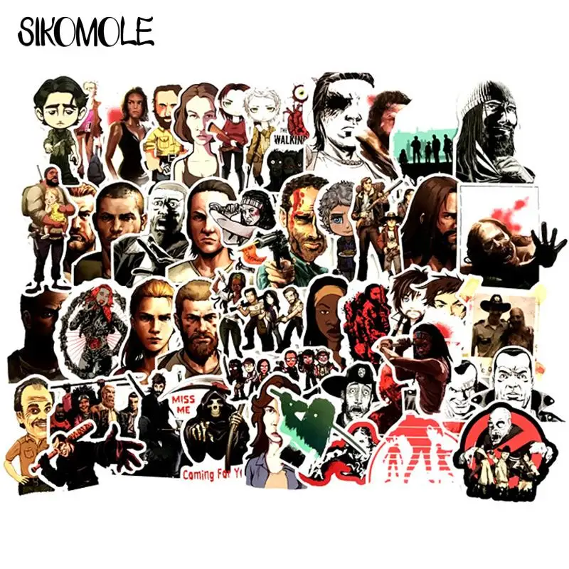 10/30/50PCS Cartoon TV Series The Walking Dead Stickers Vinly Toy ...