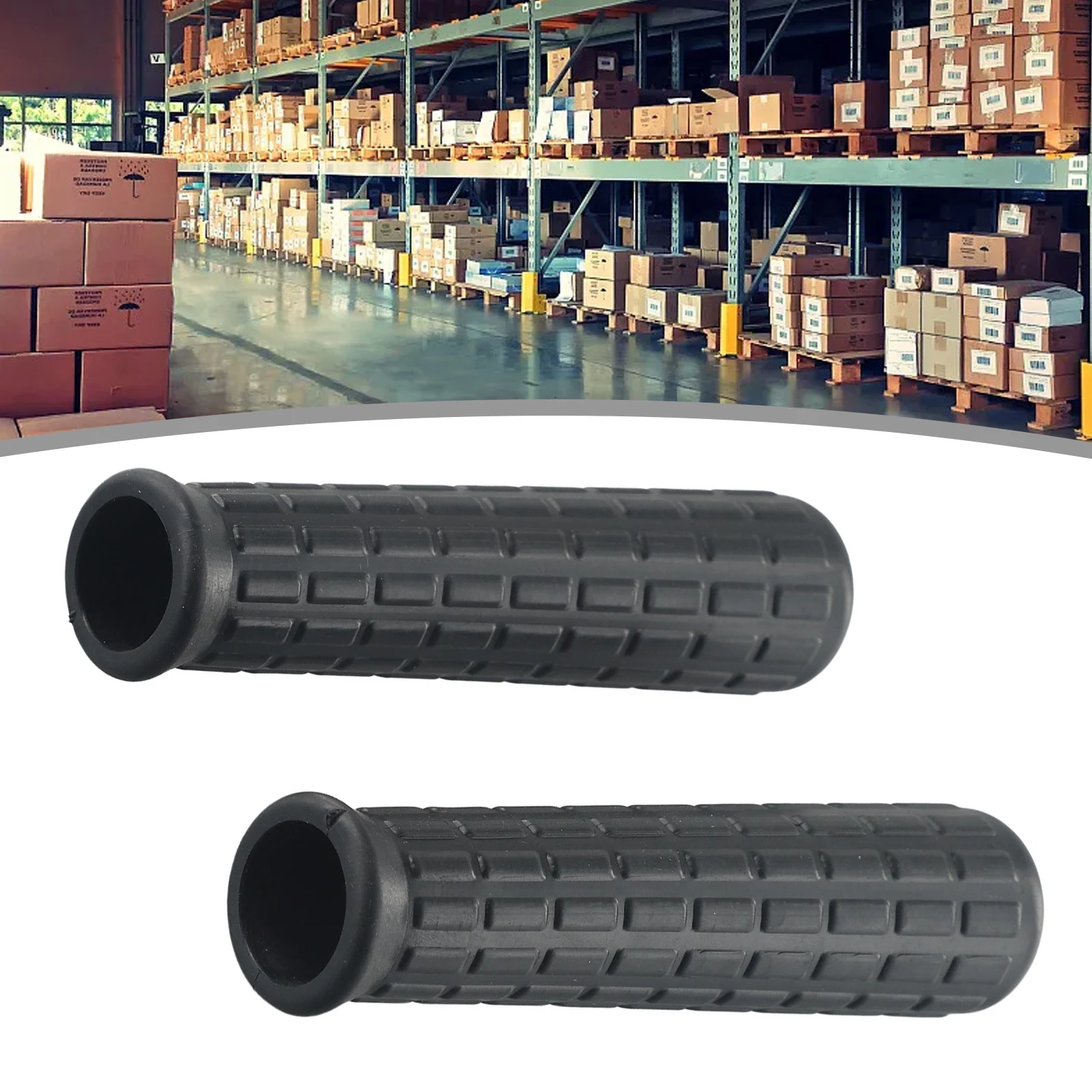 Wheelbarrow-Handle-Cover-Round-Tubes-Black-Replacement-Rubber-Handles ...