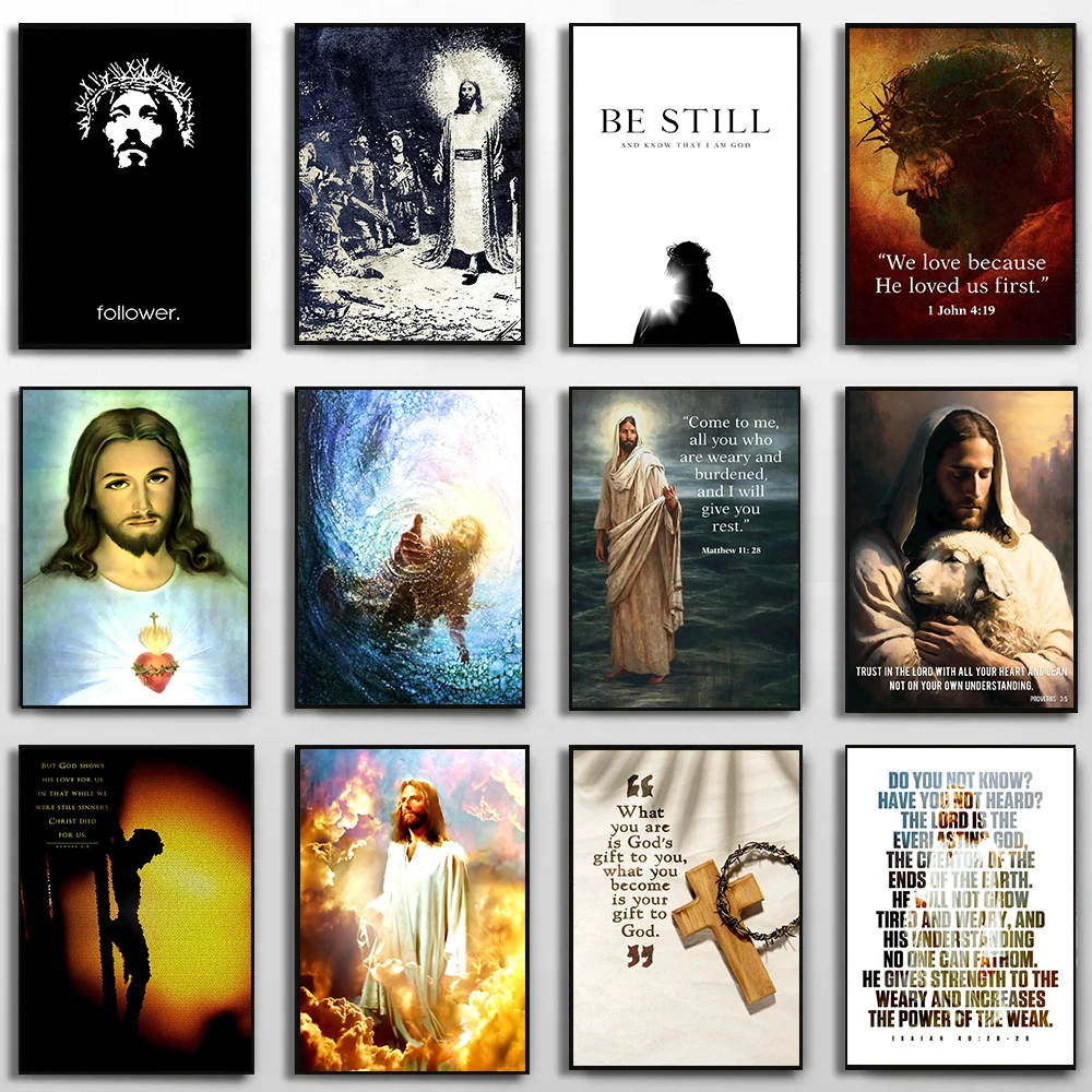 Jesus-Christ-Portrait-And-Bible-Verse-Quotes-Religious-Poster-Wall-Art ...