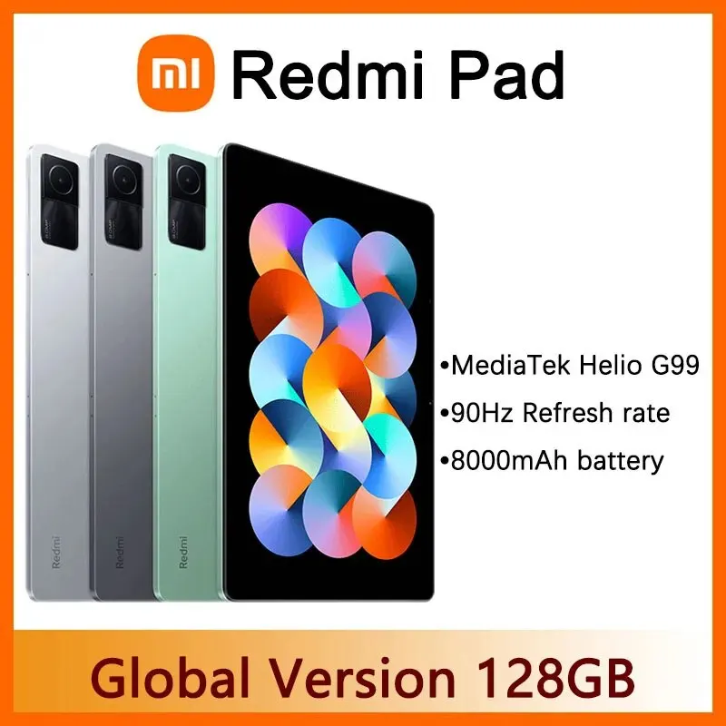 Global Firmware Redmi Pad, 128 Go, 90Hz, 10.61 ", écran 2K, Helio G99 ...