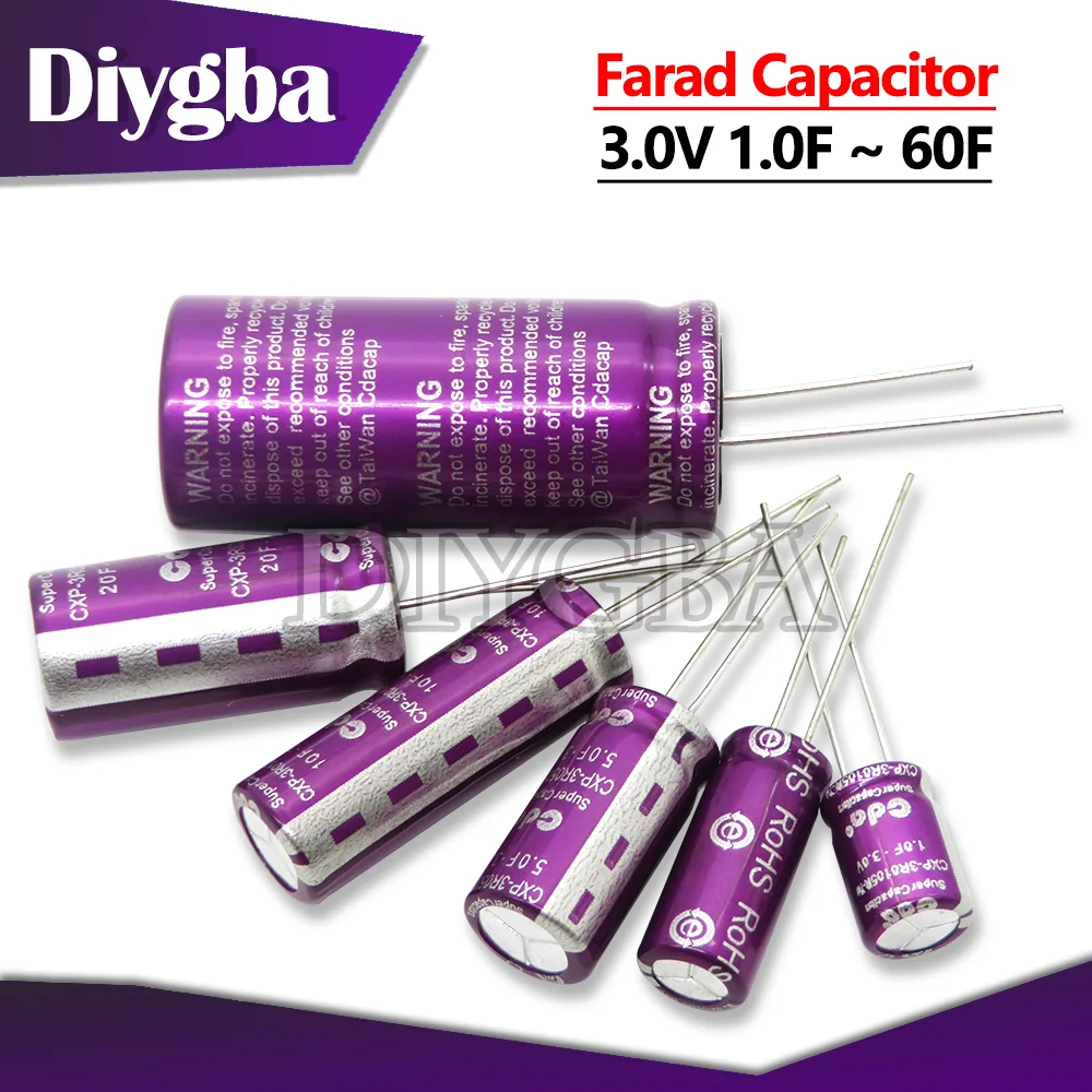 1PCS/lot 3.0V 3V Super Capacitor 1F 2F 3.3F 5F 7F 10F 15F 18F 20F 30F ...