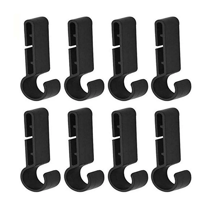 10Pcs Durable Plastic Helmet Clips Attachment Head Light Clamps Black ...