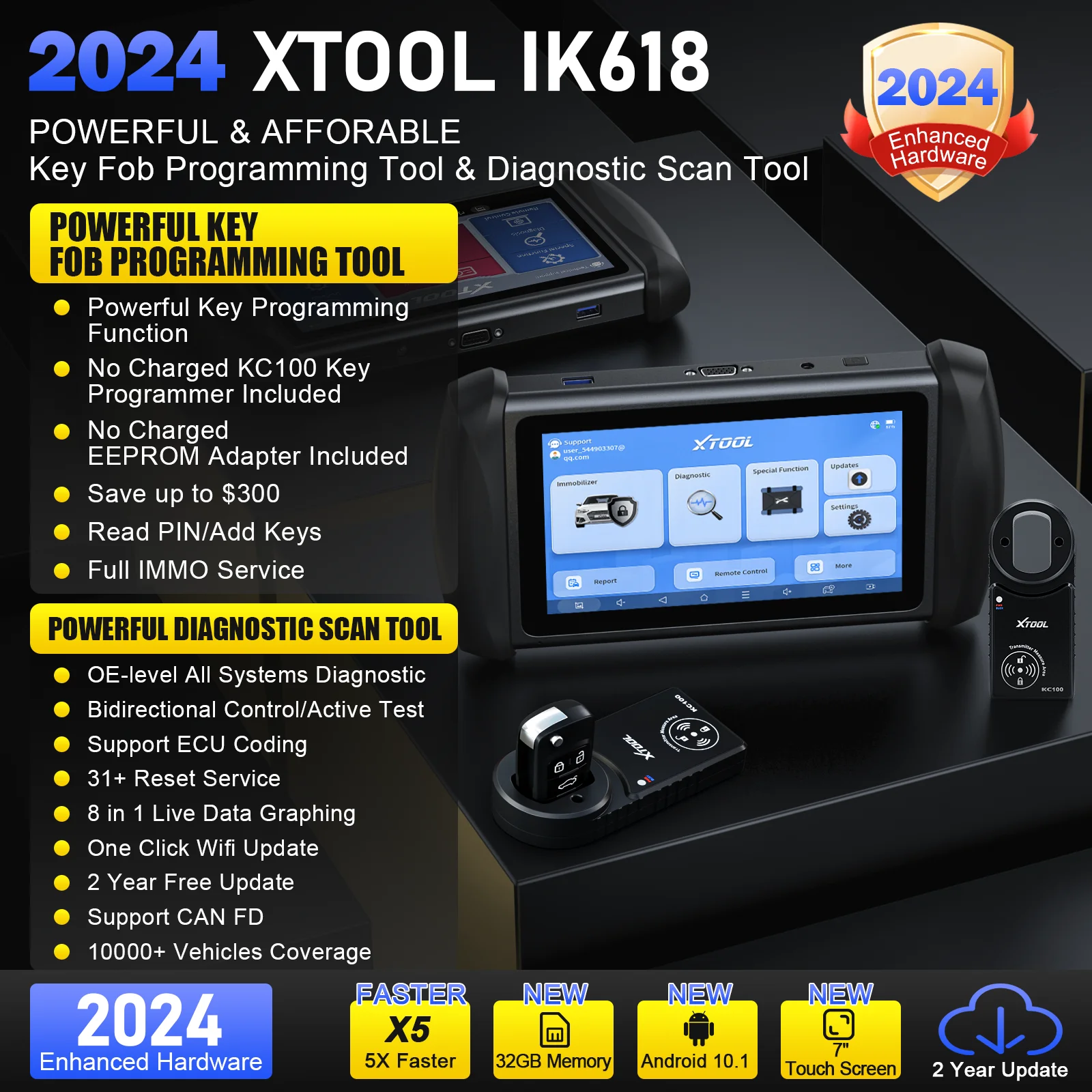 XTOOL InPlus IK618 IMMO Key Programming Tool Car