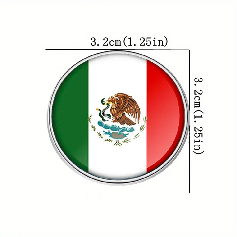 3D-Mexico-National-Flag-Fridge-Magnets-Silver-Metal-Pattern-Is-Used-To ...