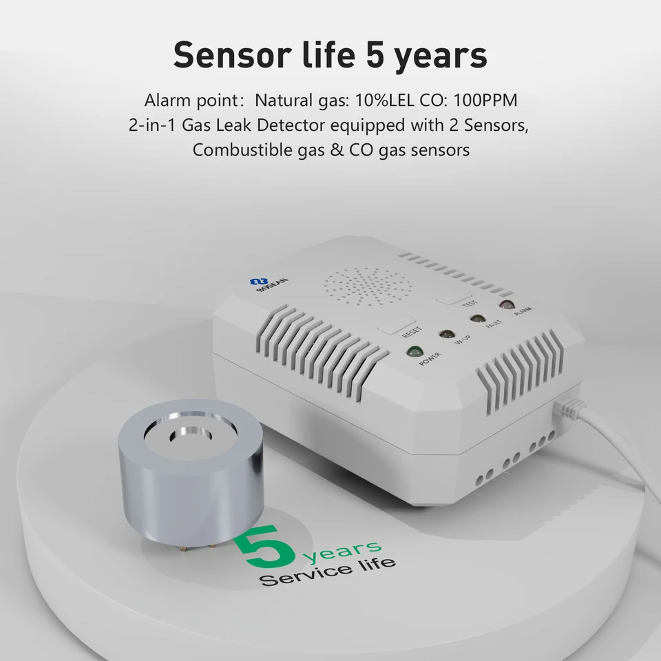 5-in-1 Air Quality Monitor With Display 5-in-1 Carbon Monoxide ...