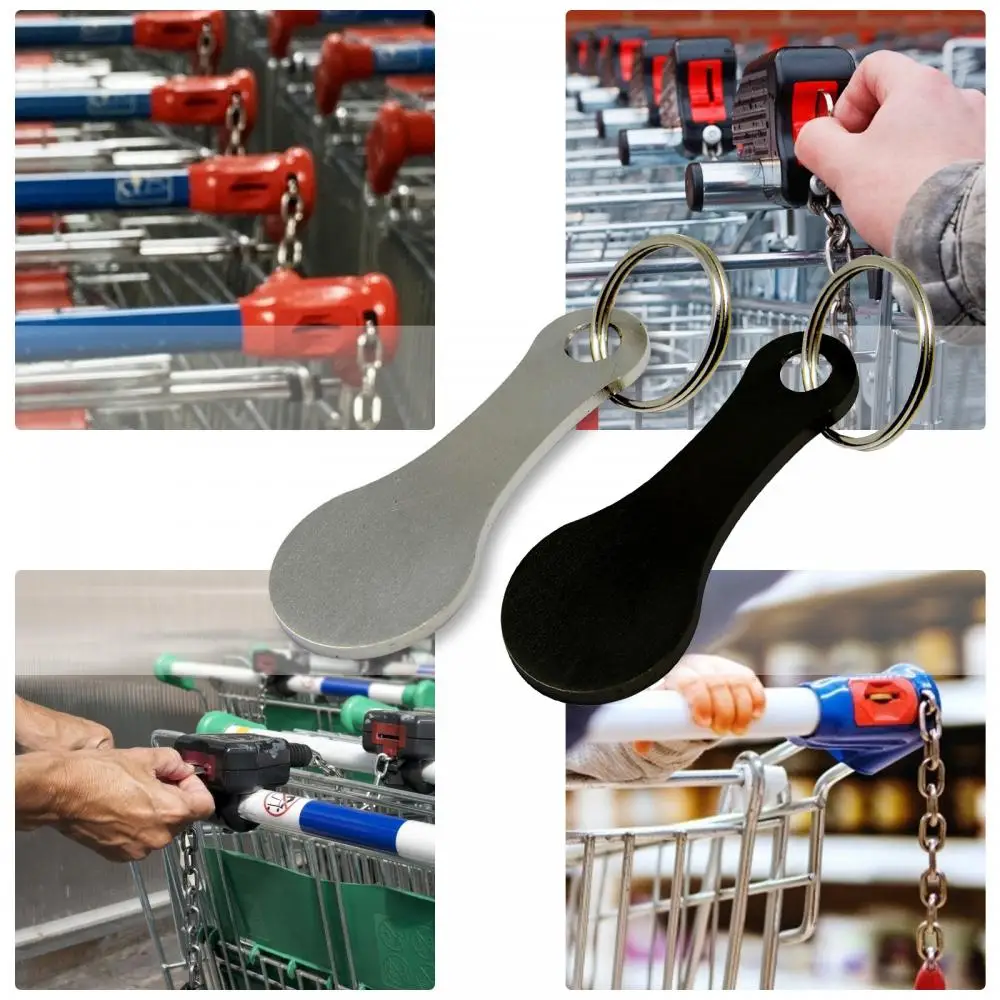 2PCS Shopping Cart Token Key Ring Key Chains Decorative Key Hooks Metal ...