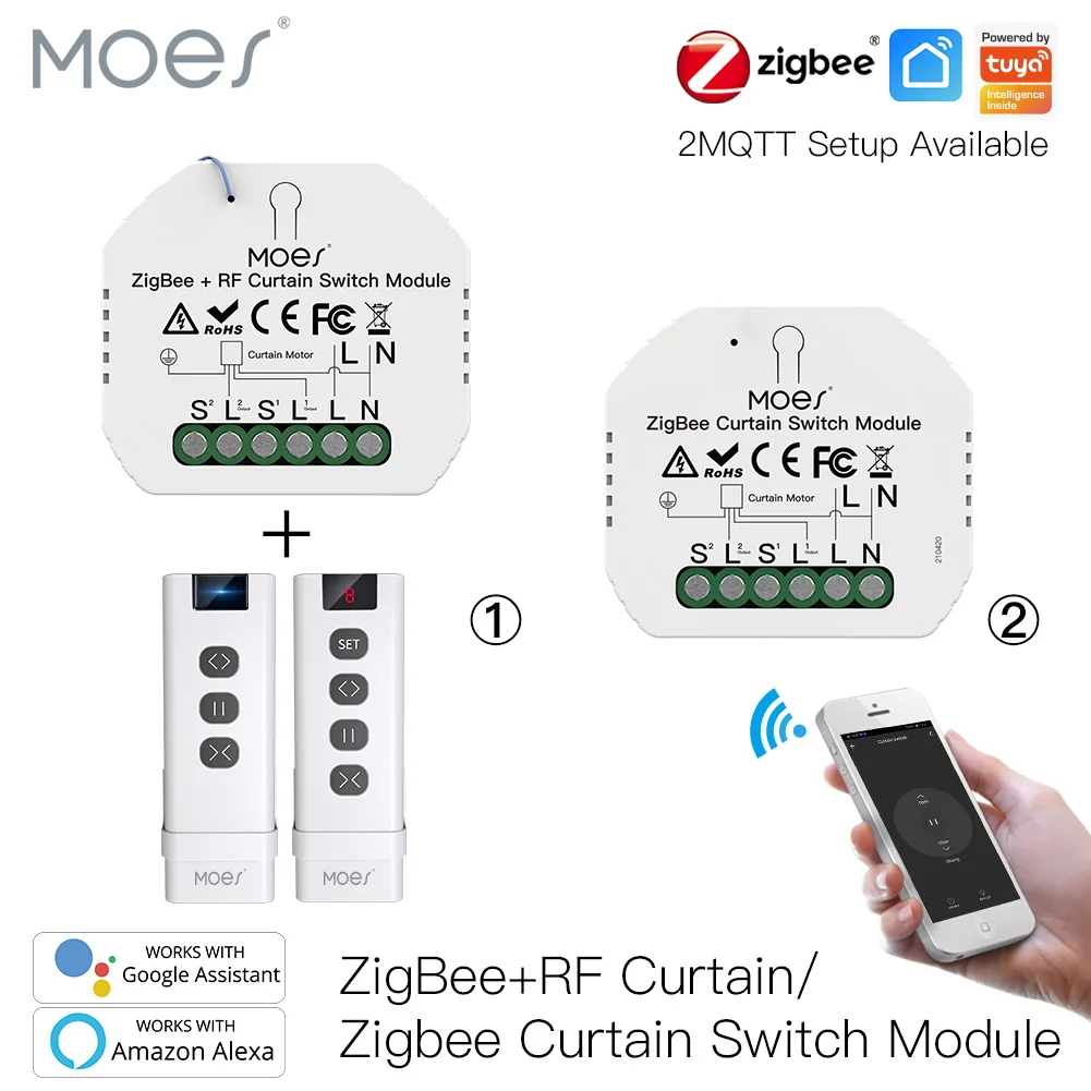 Moes Zigbee 3.0 Smart Curtain Switch Module Motorized Roller Shutter ...