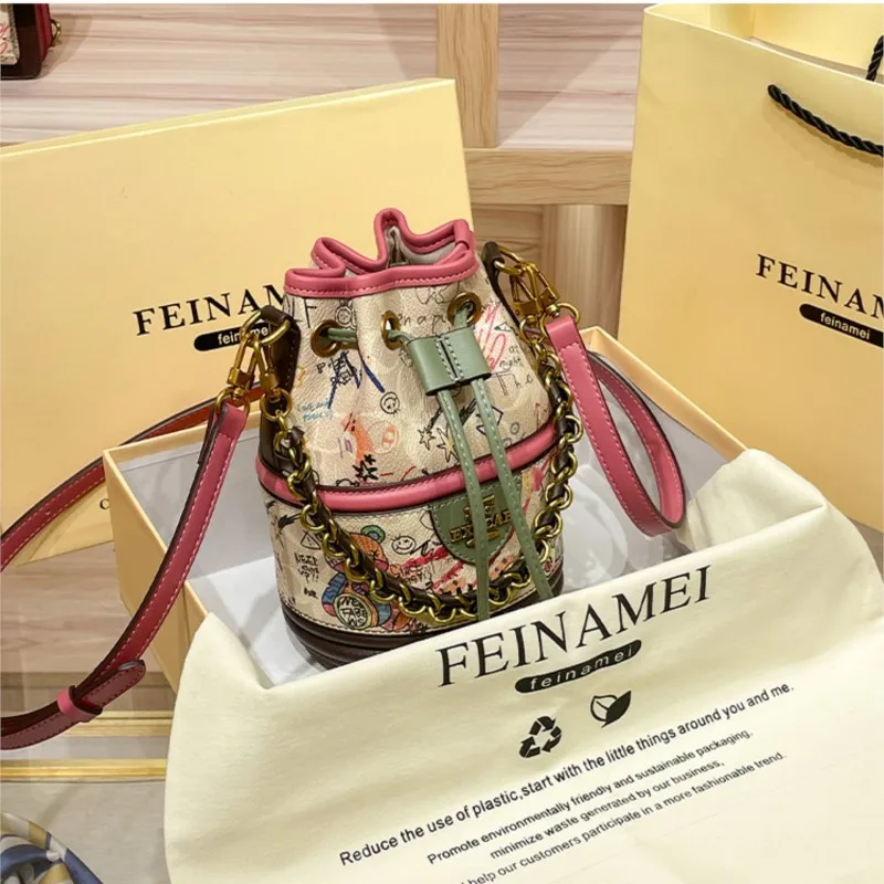 Women-s-Handheld-Genuine-Leather-Drawstring-Bucket-Bag-2024-Spring-New ...