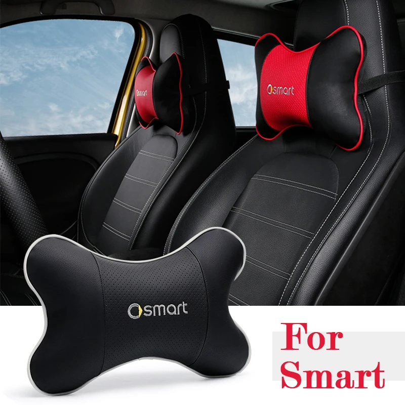 Car Seat Memory Foam Headrest Breathable Neck Pillow For Mercedes Smart ...