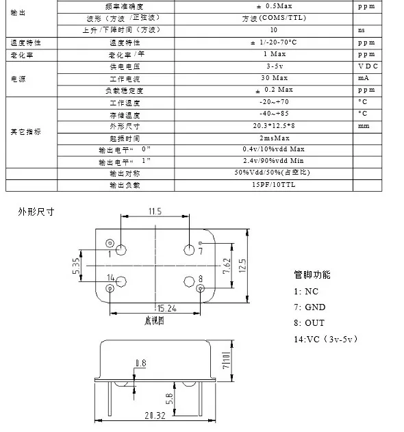 oscillator 20.000MHZ TCXO 0.1ppm 4pin 5v 20.000000MHZ 20MHZ New ...