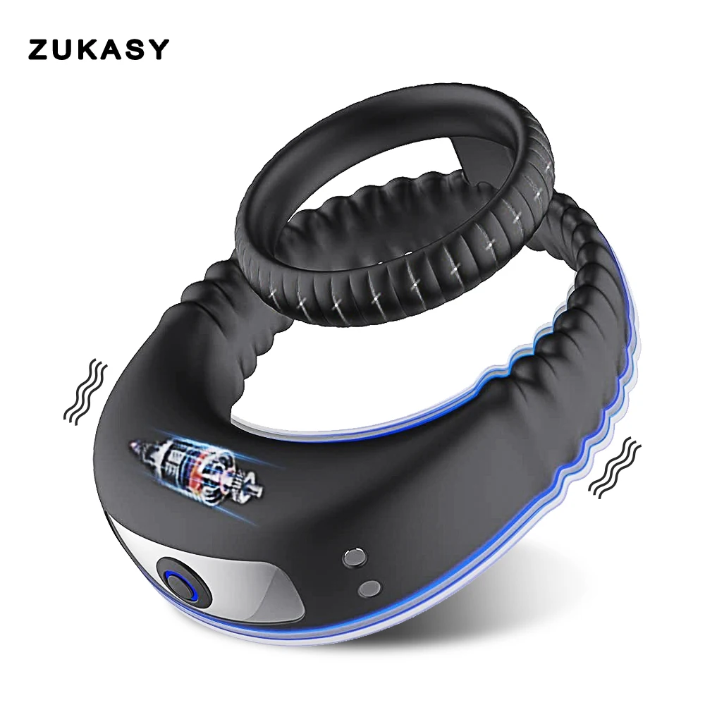 Vibrator Cock Ring Penis Delay Ejaculation Cockring on for Man Sex Toys ...