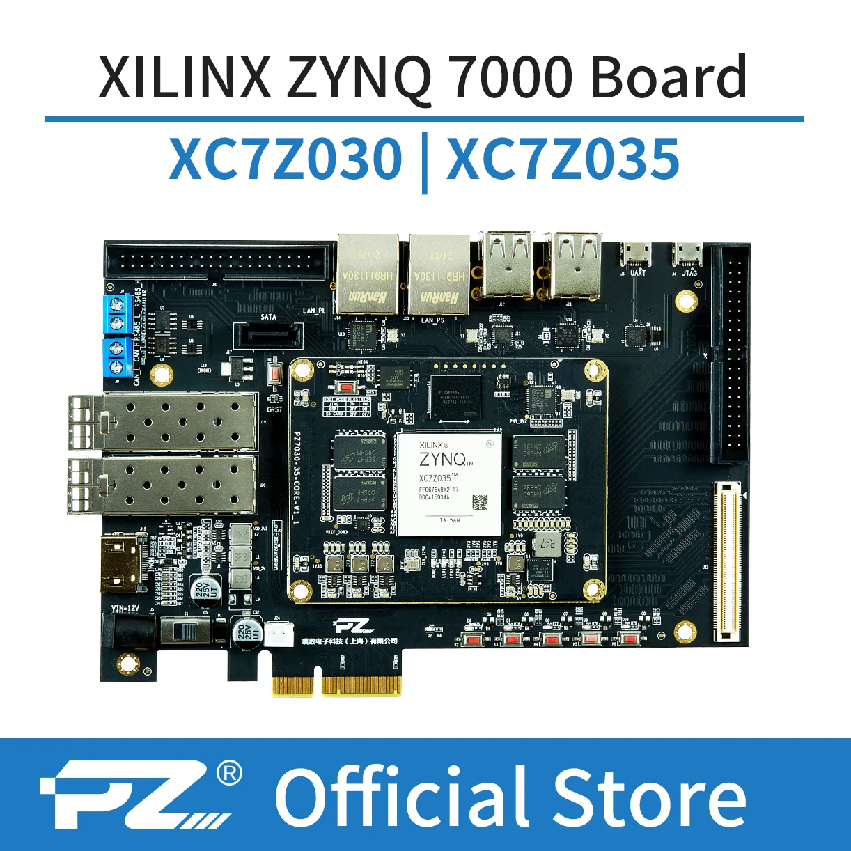 PUZHI 7030 7035 Card: Xilinx SoC ZYNQ 7000 XC7Z030 XC7Z045 FPGA Development Board PCIE SFP USB ...