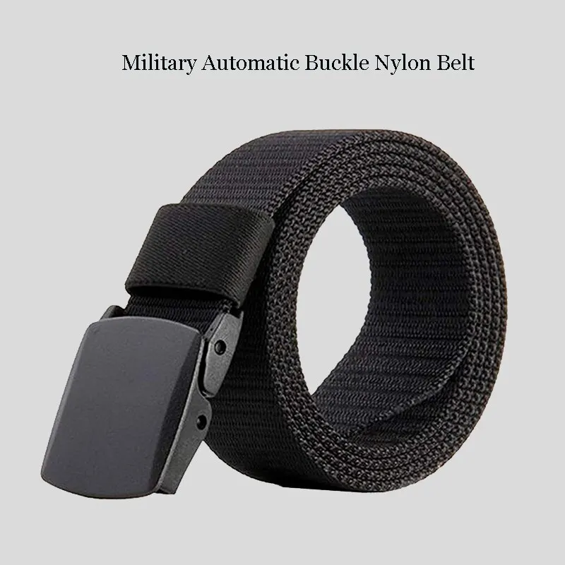 Military Automatic Buckle Nylon Belt Outdoor Hunting Multifunctional ...