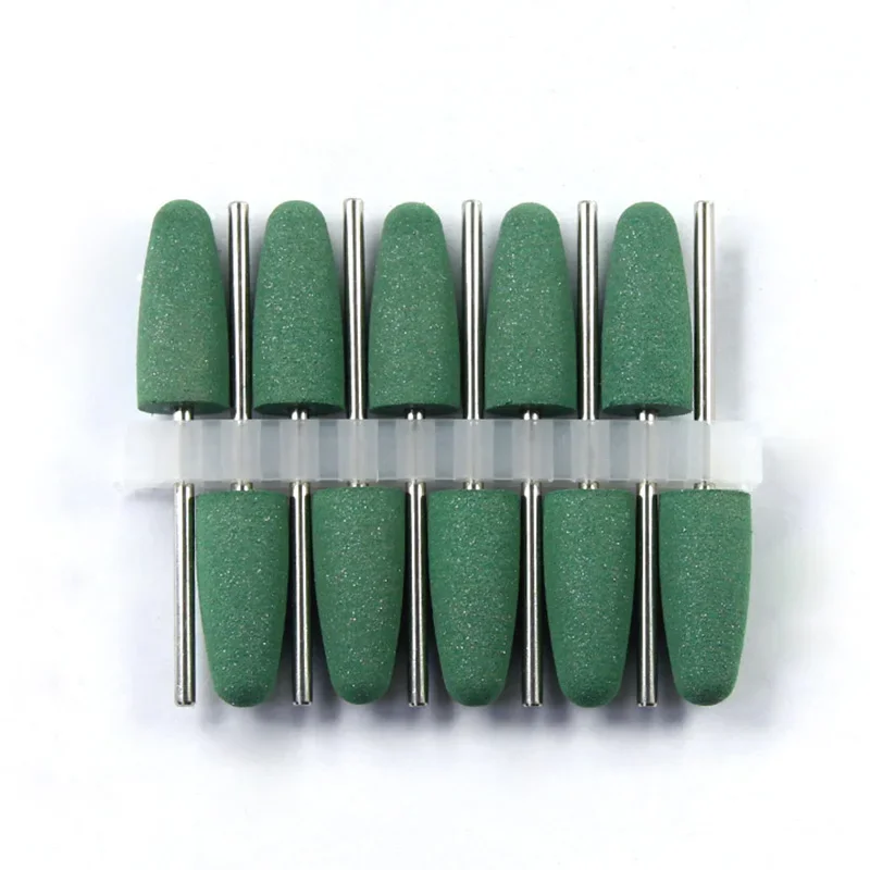 10pcs/set Dental Silicon Rubber Polisher Dental Lab Silicon Rubber Bur ...