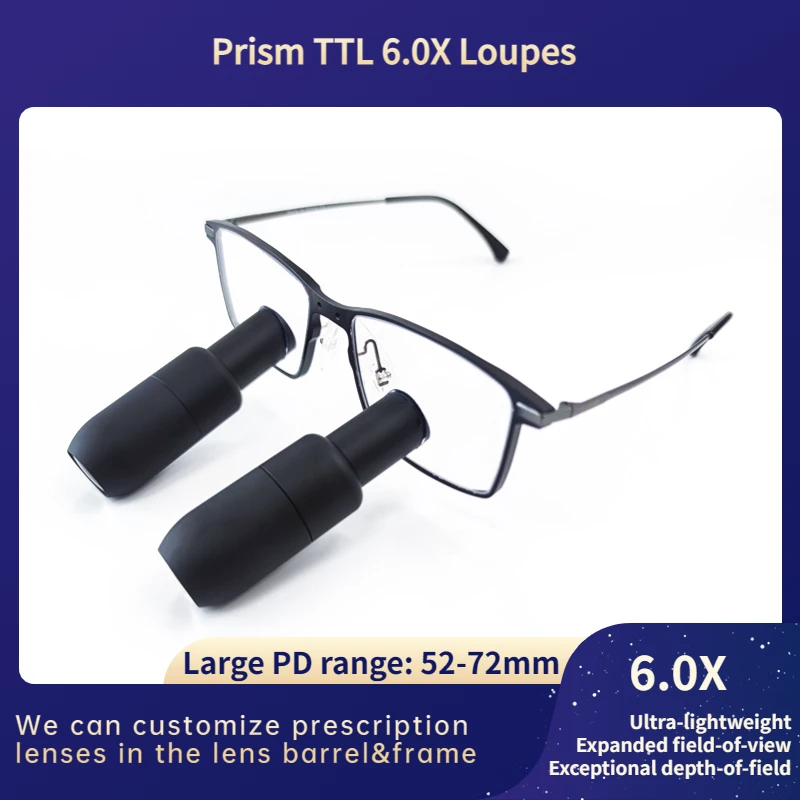 New-Arrival-Burite-TTL6-0X-Loupes-Titanium-Frame-Through-The-Lens-6X ...