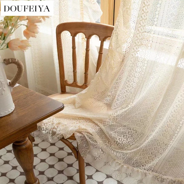 Cream Colored Lace Curtain