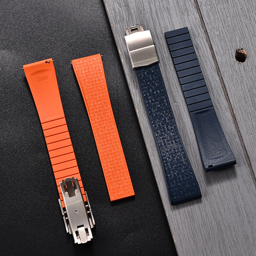 20 22mm Mosaic CTS Watch Strap FKM Rubber Quick Release Deployant ...