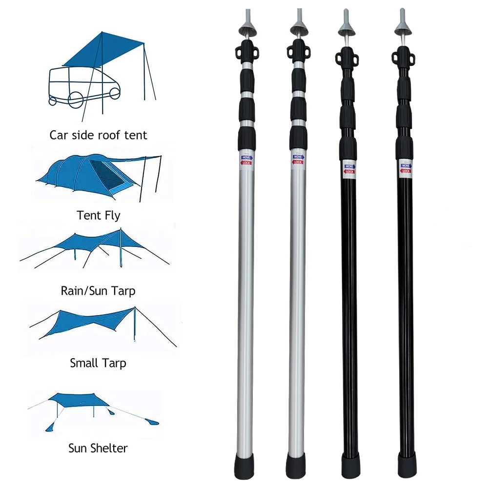 Camping-Tent-Support-Rod-Retractable-Telescoping-Tent-Pole-35-40-to-100 ...