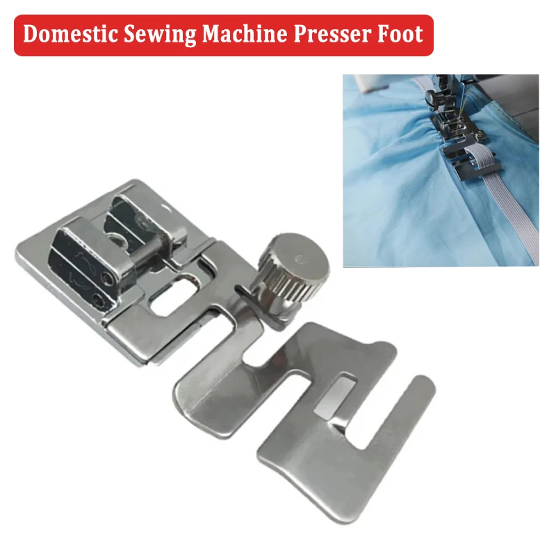 Domestic-Sewing-Machine-Foot-Presser-Elastic-Cord-Band-Fabric-Stretch ...