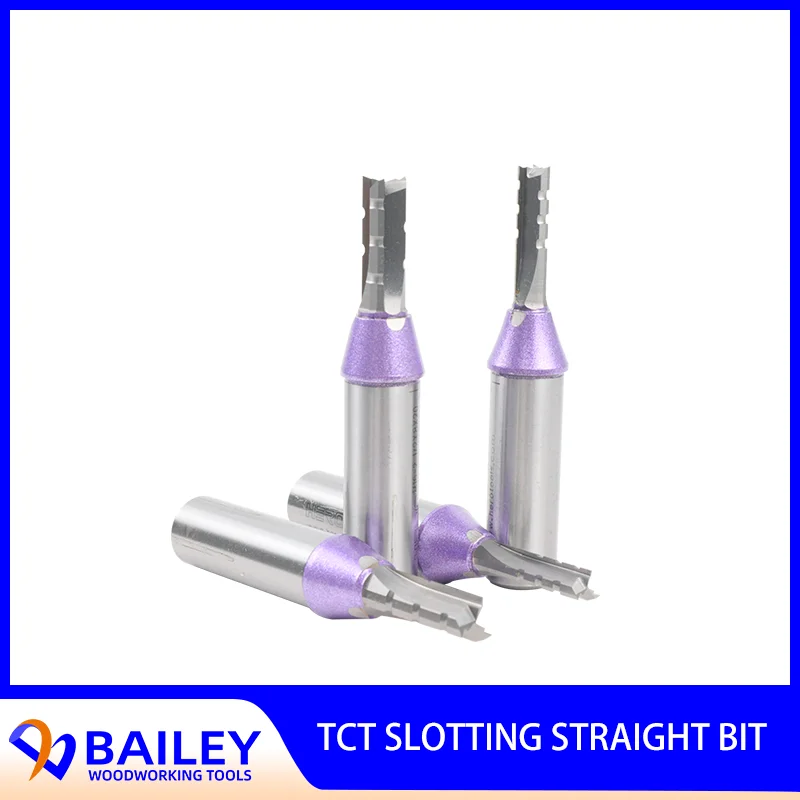 BAILEY-1PC-3-Flutes-TCT-Straight-Bits-With-Slotting-Woodwork-Tool-CNC ...